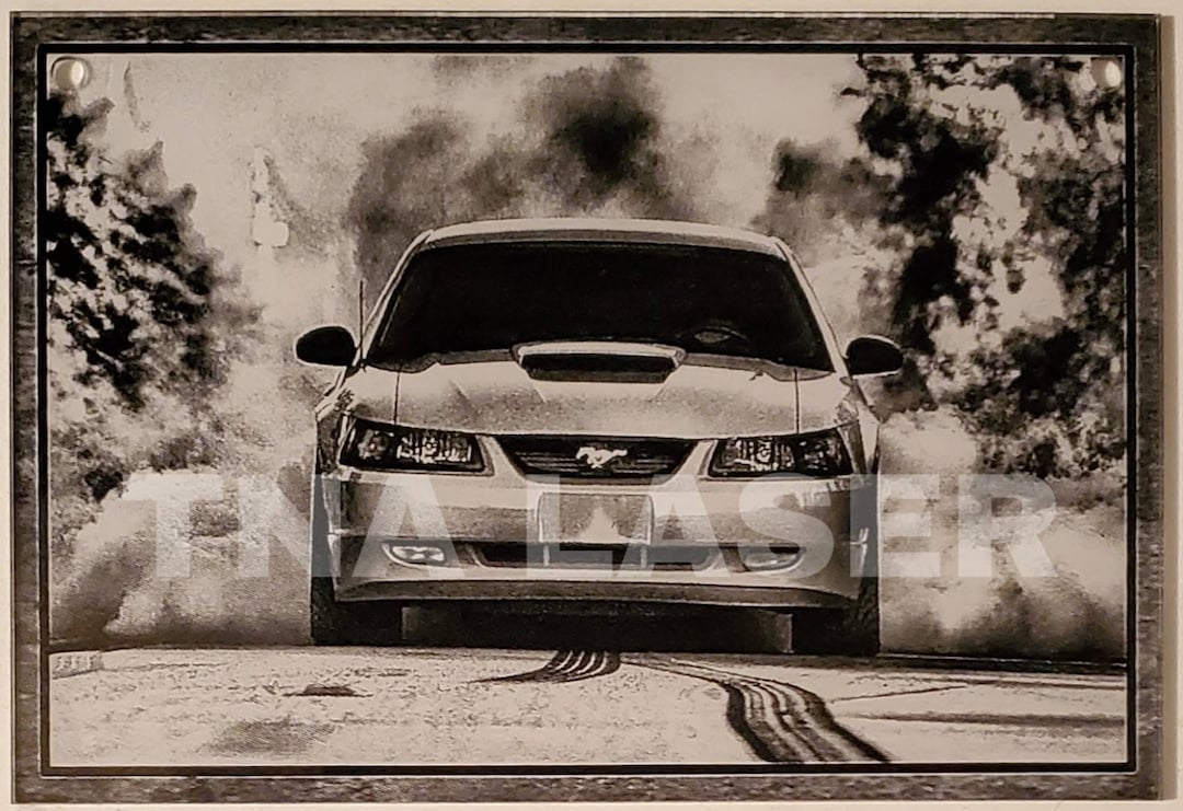 Glowforge Digital Laser Ready Design File - Mustang Burnout Painted ...