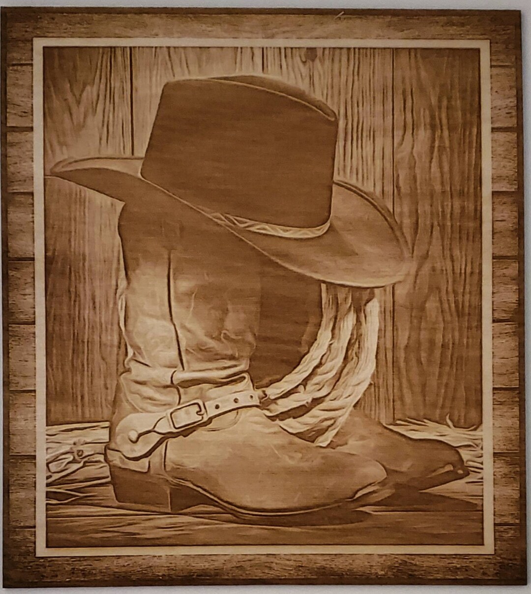 Glowforge Digital Laser Ready Design File - Cowboy Boots - Wood Engrave ...