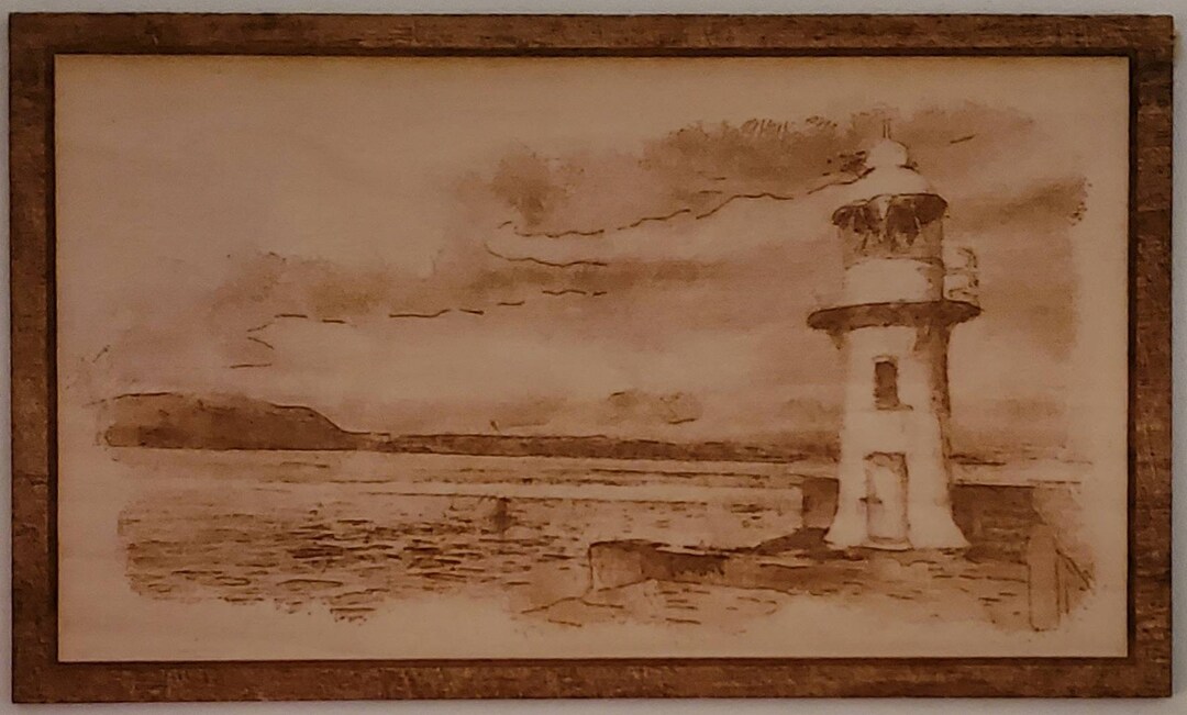 Glowforge Laser Ready Digital File Lighthouse Art Wood Engraving - Etsy