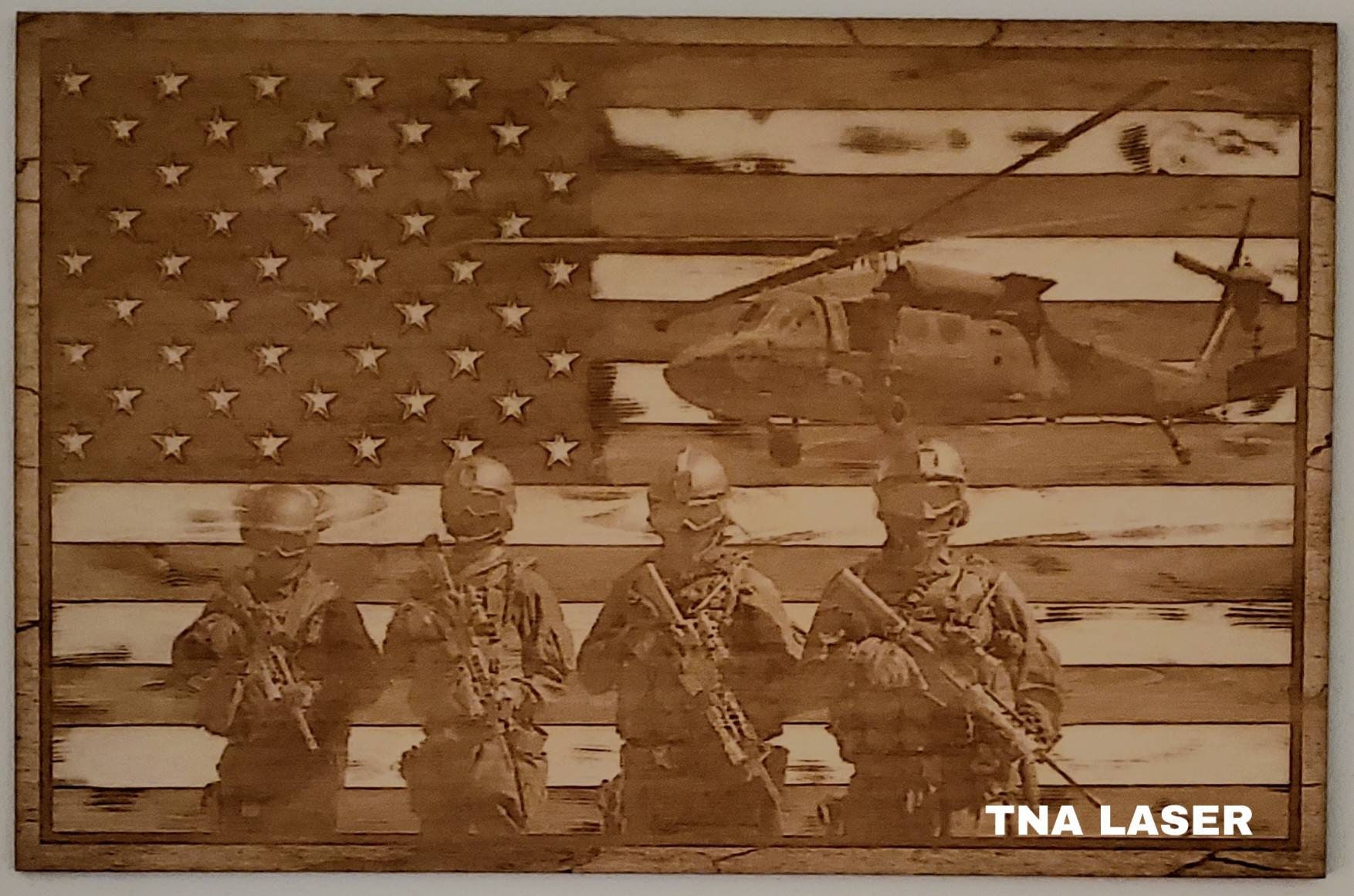 Glowforge Digital Laser Ready Design File - Military Chopper American ...