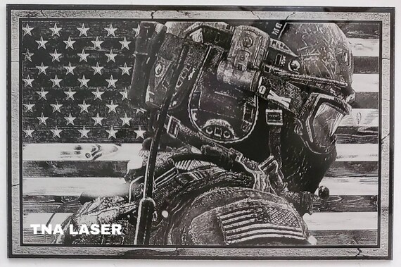 Glowforge Digital Laser Ready Design File Military Soldier - Etsy