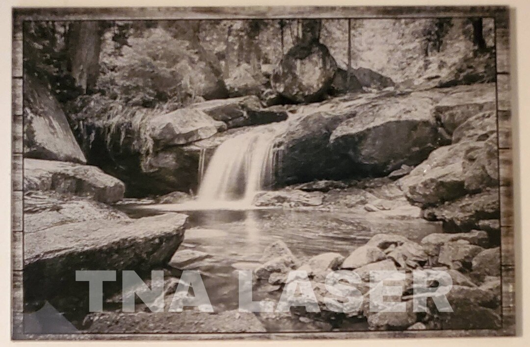 Glowforge Digital Laser Ready Design File - River Waterfall - Painted ...