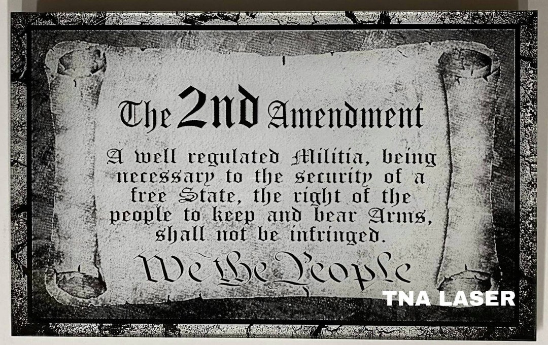 Glowforge Digital Laser Ready Design File - 2nd Amendment Painted ...