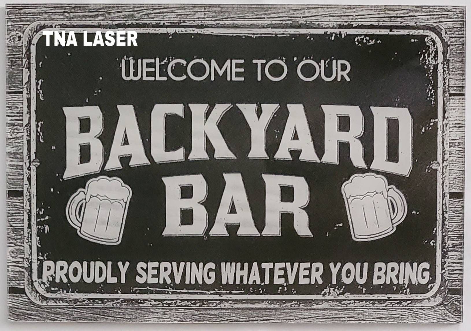 Glowforge Digital Laser Ready Design File Bar Sign Painted - Etsy