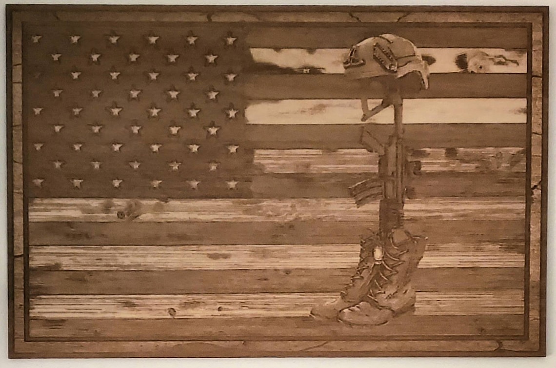 Glowforge Digital Laser Ready Design File Military - Etsy