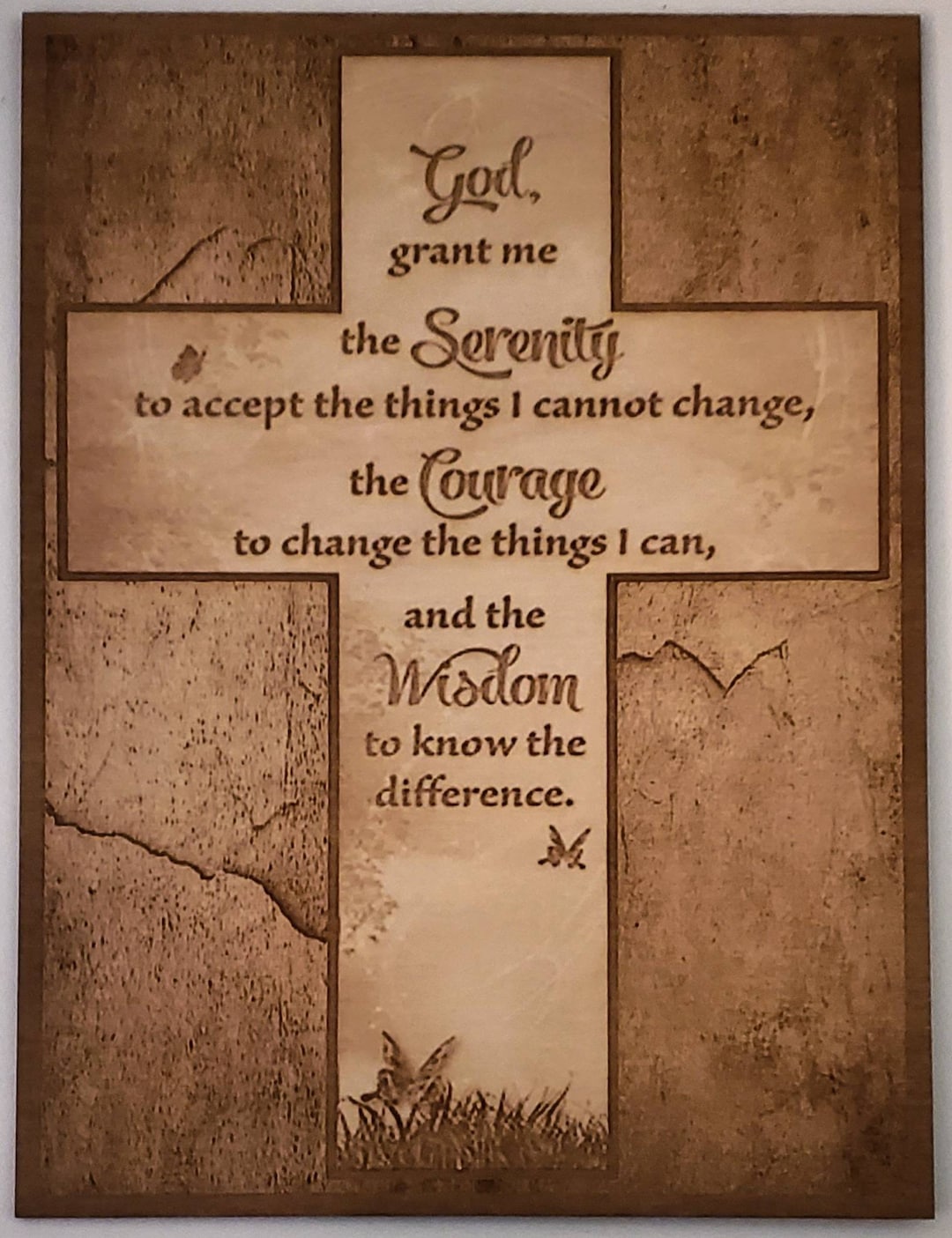 Glowforge Laser Ready File Serenity Cross Wood Engraving - Etsy