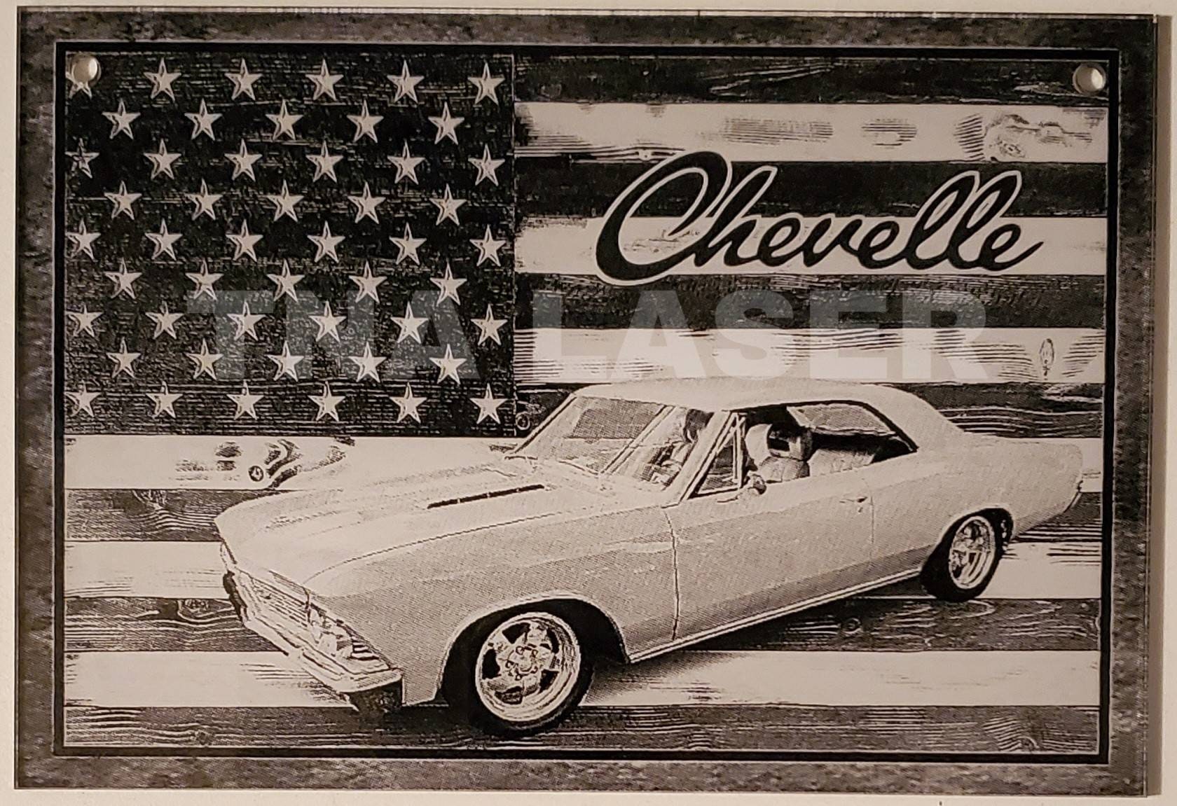 Glowforge Digital Laser Ready Design File - Chevelle American Flag ...