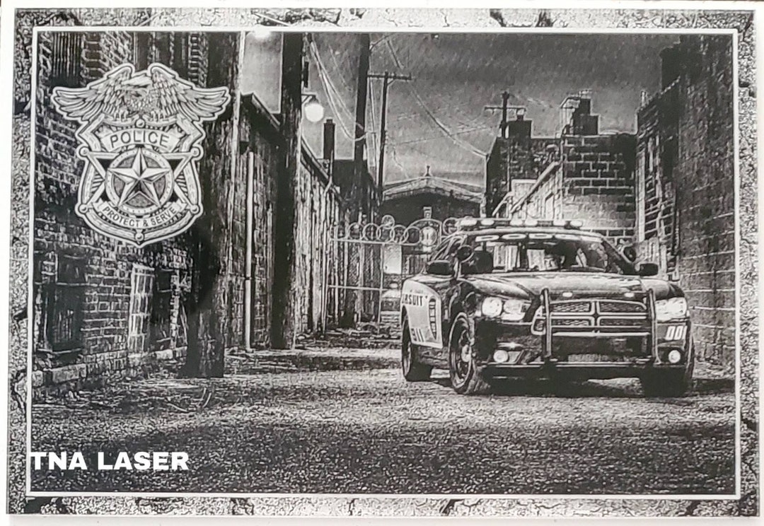 Glowforge Digital Laser Ready Design File - Police Black Painted ...