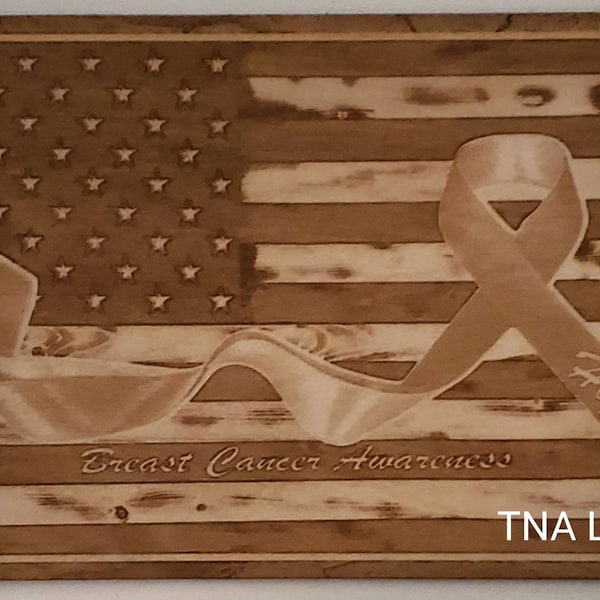 Breast Cancer American Flag - Etsy