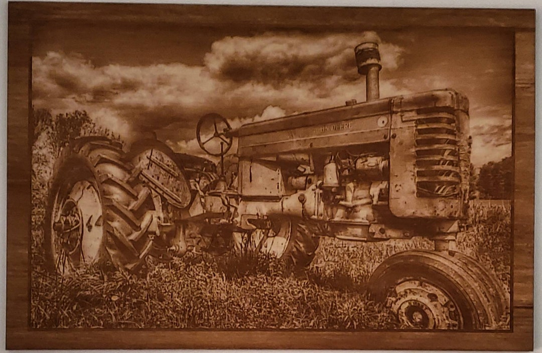 Glowforge Digital Laser Ready Design File - Farm Tractor - Wood Engrave ...
