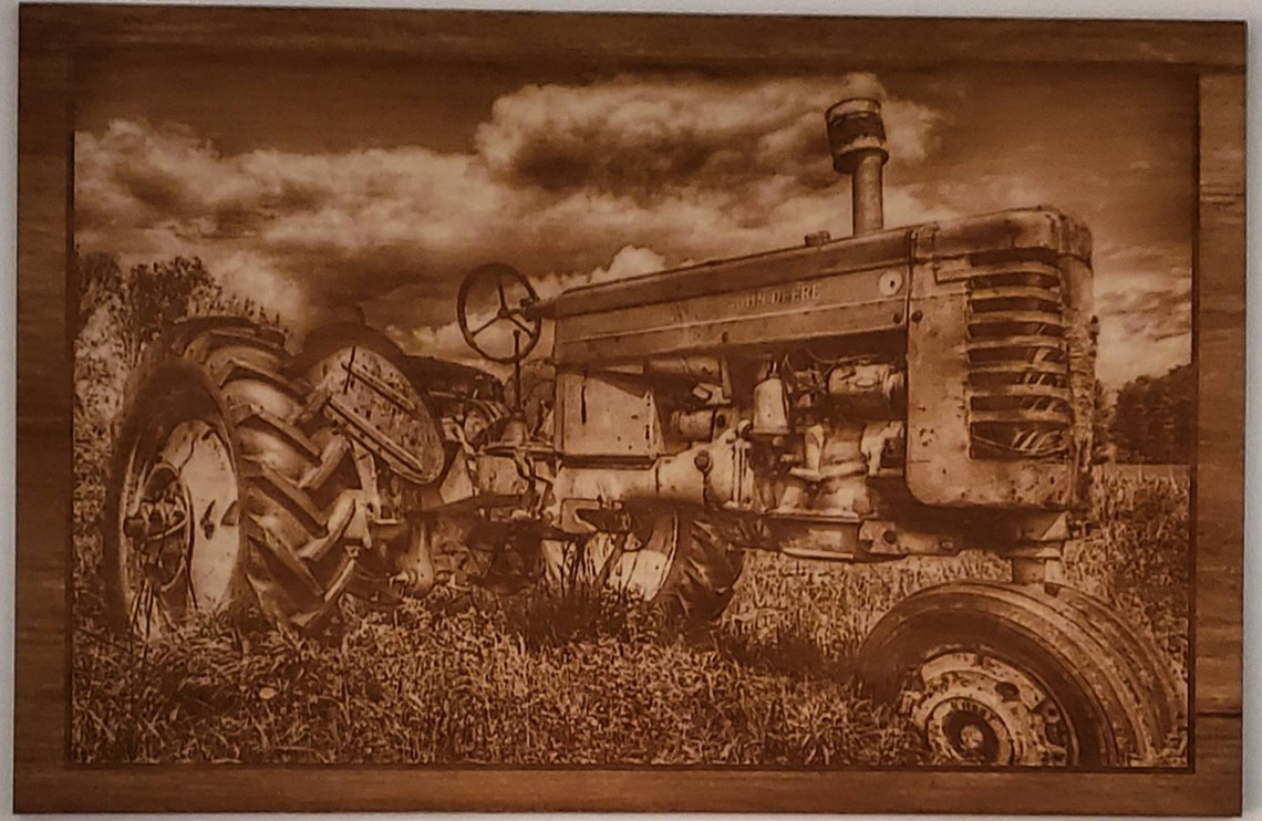 Glowforge Digital Laser Ready Design File Farm Tractor - Etsy