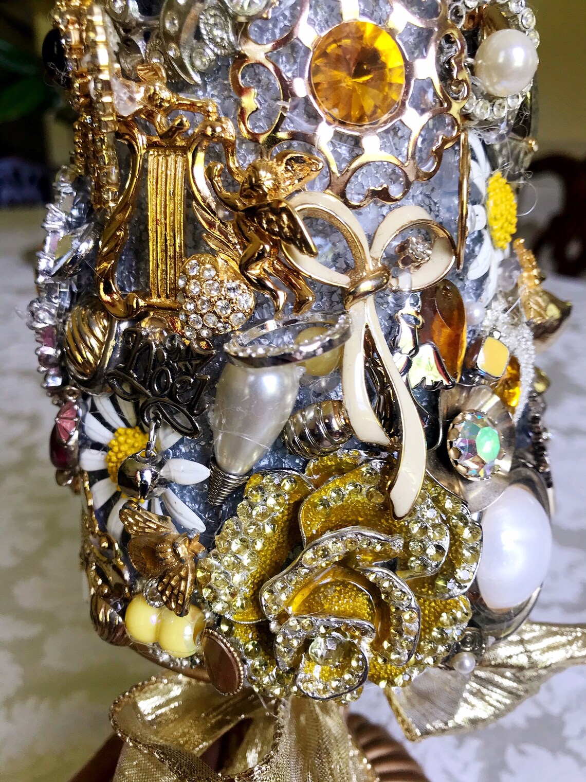 Jewelry Tree, Vintage Jewelry Tree, Handmade Christmas Decor, Silver ...