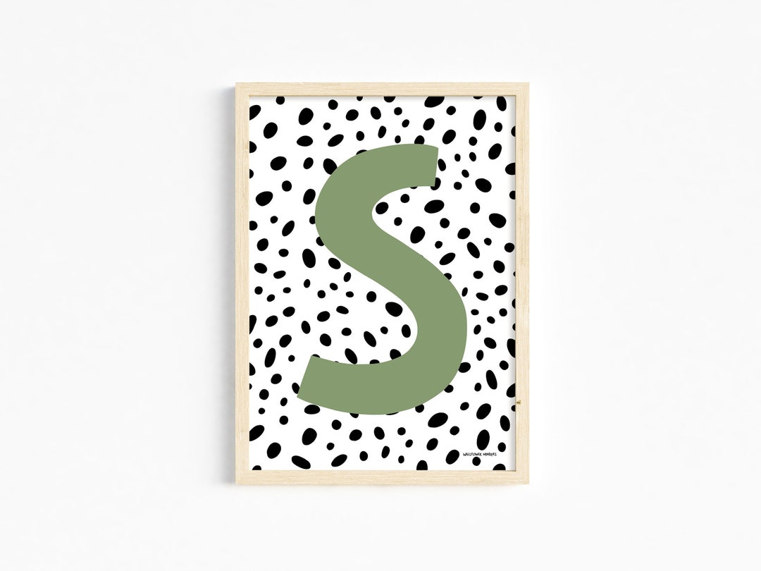 Personalised Initial Print Childrens Prints Nursery Prints Kids Prints ...