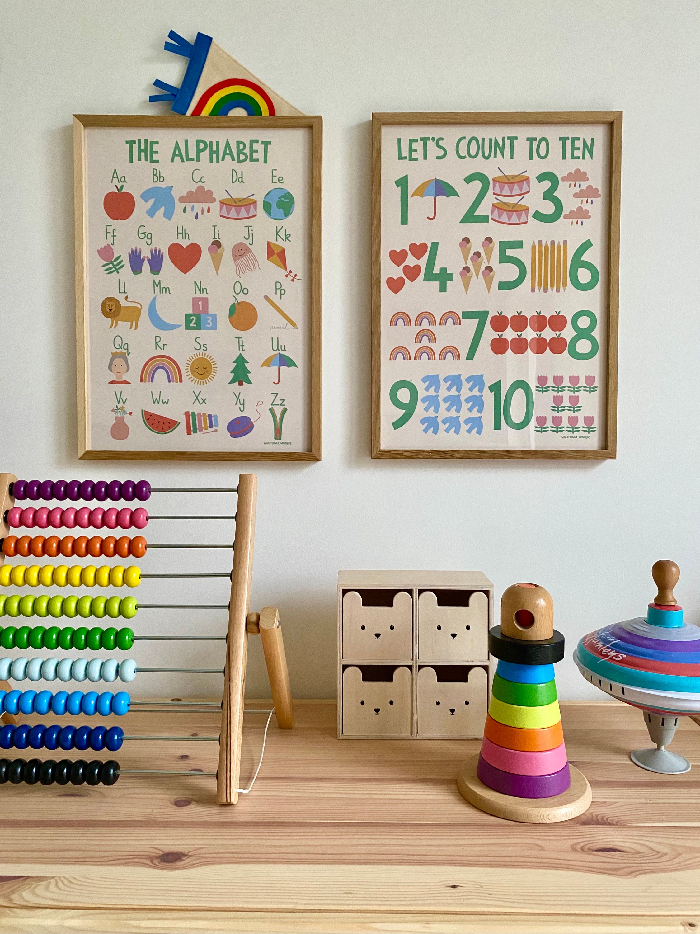 Childrens Alphabet and Numbers Set Set of 2 Prints - Etsy UK