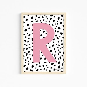 Personalised Initial Print Childrens Prints Nursery Prints Kids Prints ...
