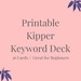 Printable Kipper Keyword Oracle Cards / New Beginner Card Readers ...