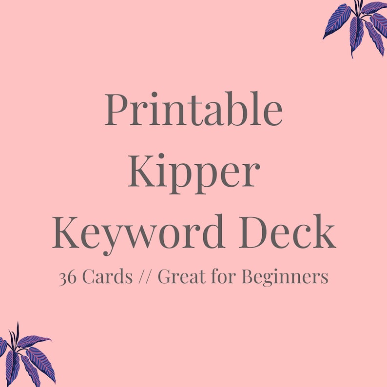 Printable Kipper Keyword Oracle Cards / New Beginner Card Readers ...