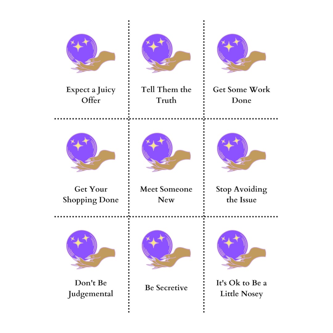 Printable Predictions Oracle Deck: for Everyday Readings / 99 Cards for ...