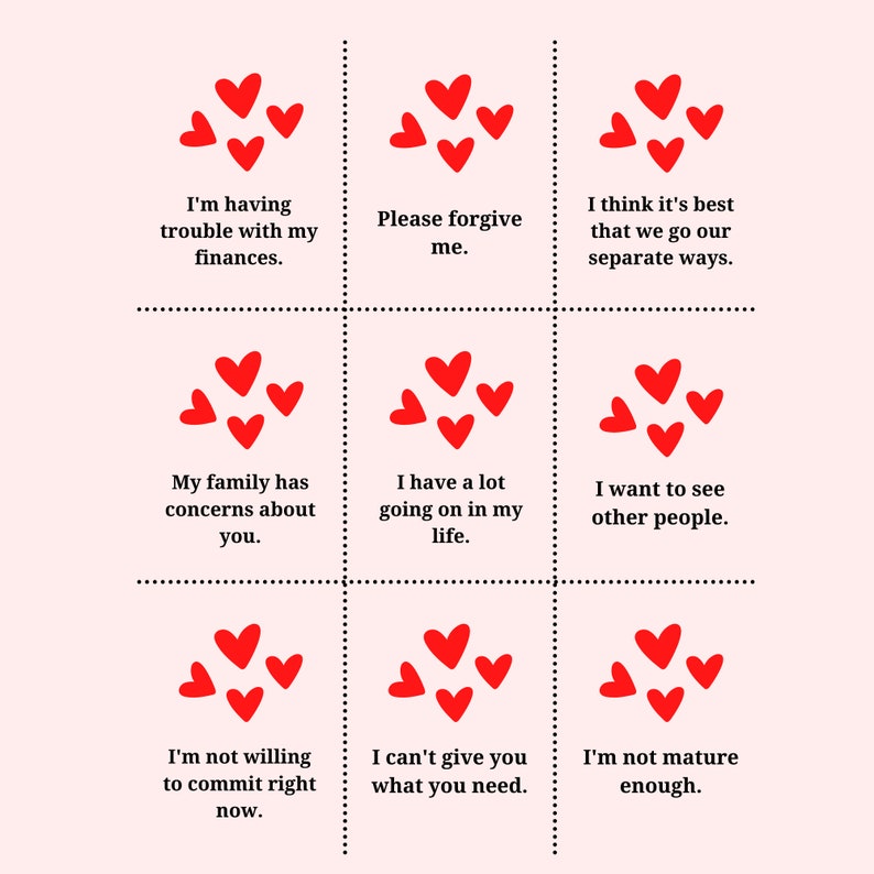 Printable Realistic Love Messages Oracle Card Deck: for No Contact ...