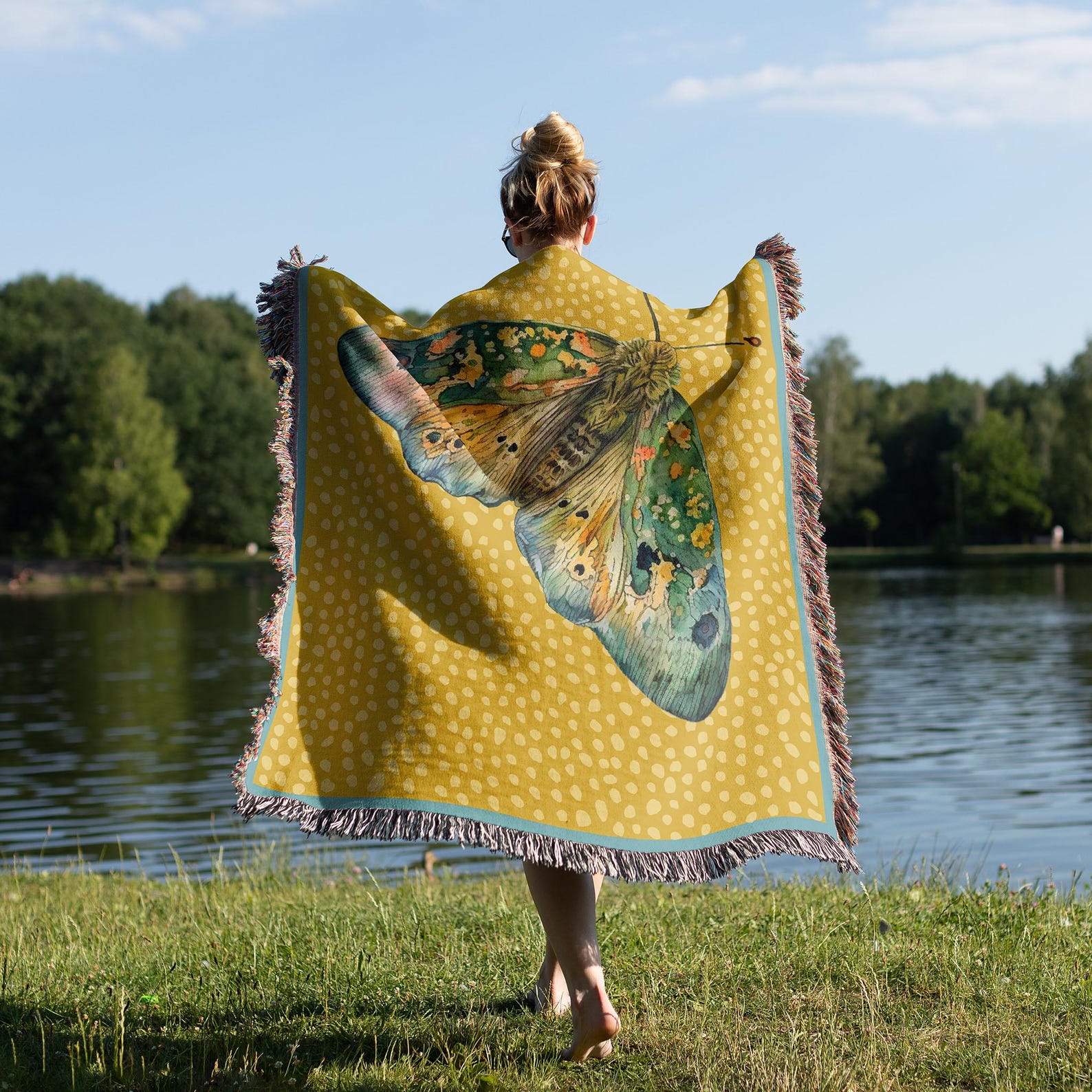 Forest Moth 100% Cotton Woven Art Throw Blanket 50x60 - Etsy