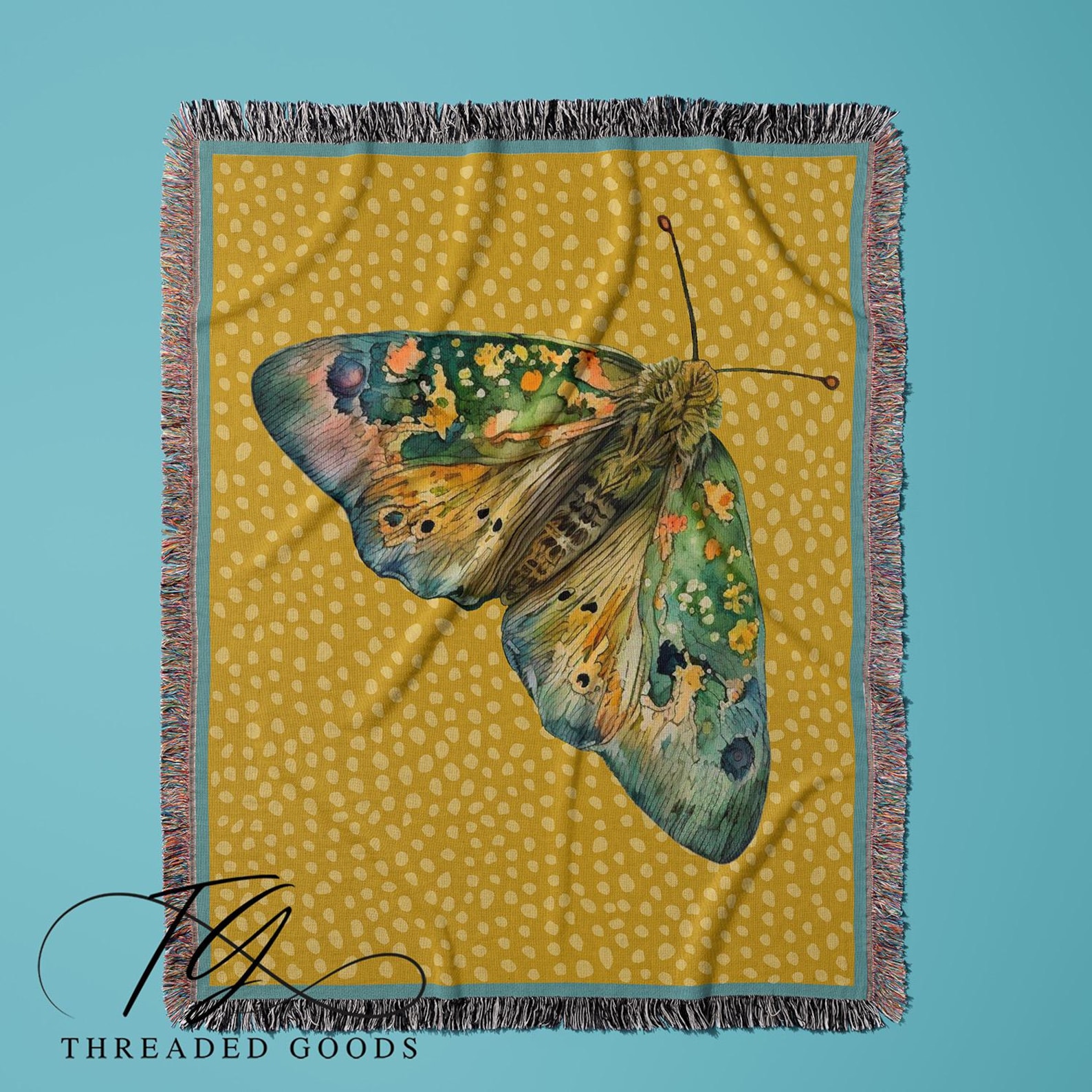 Forest Moth 100% Cotton Woven Art Throw Blanket 50x60 - Etsy