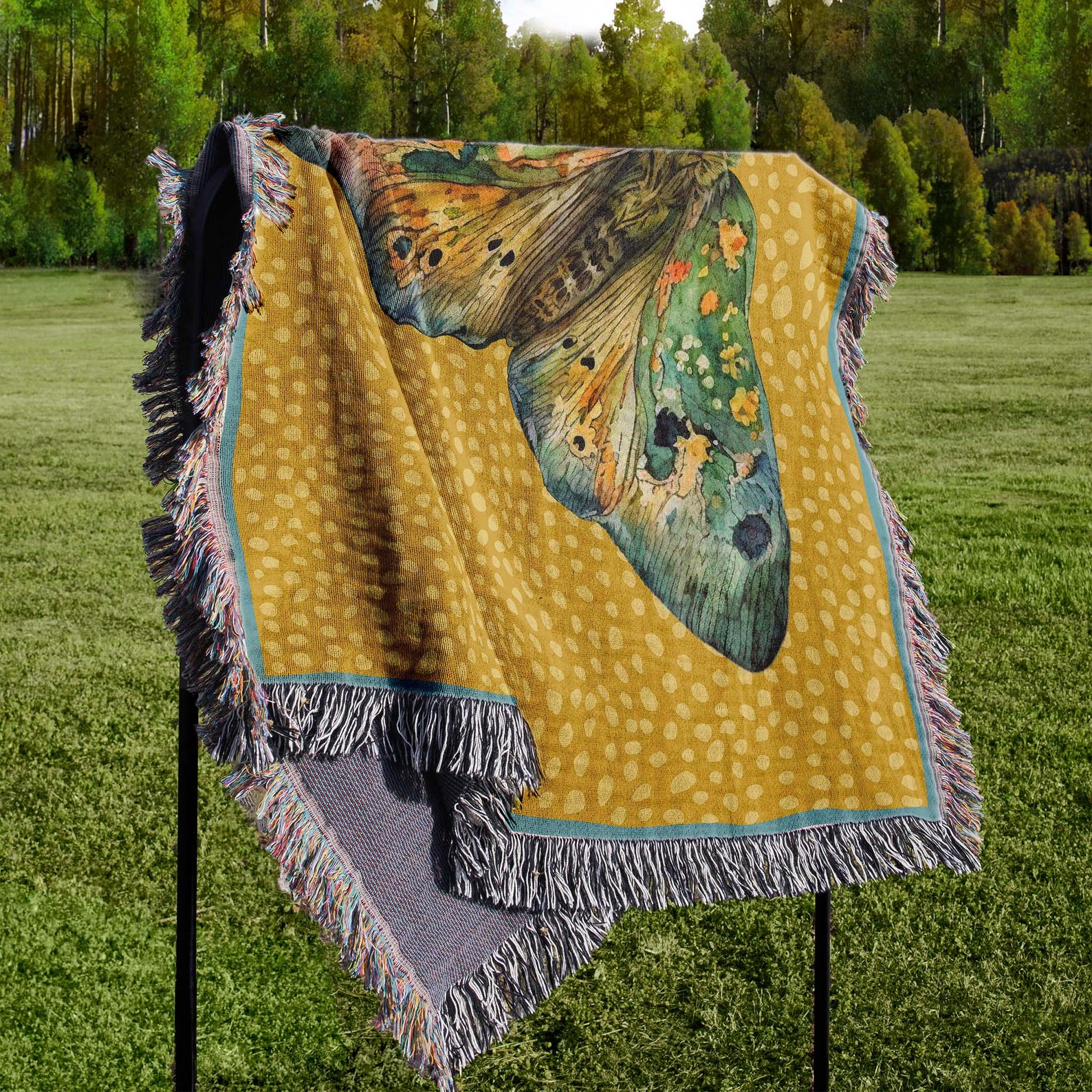 Forest Moth 100% Cotton Woven Art Throw Blanket 50x60 - Etsy