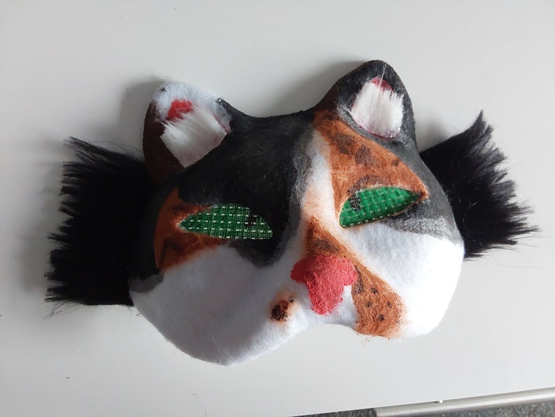 Calico Cat Therian Quadrobist Mask Etsy