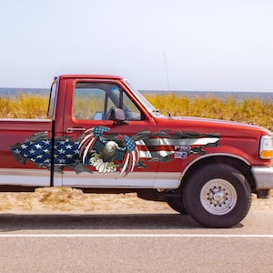 American Eagle Car Livery, Patriotic Jeep Bode Side Decal for Truck ...