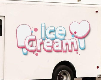 Ice Cream Truck Decal Funny Car Decal Trailer Vinyl Decor | Etsy