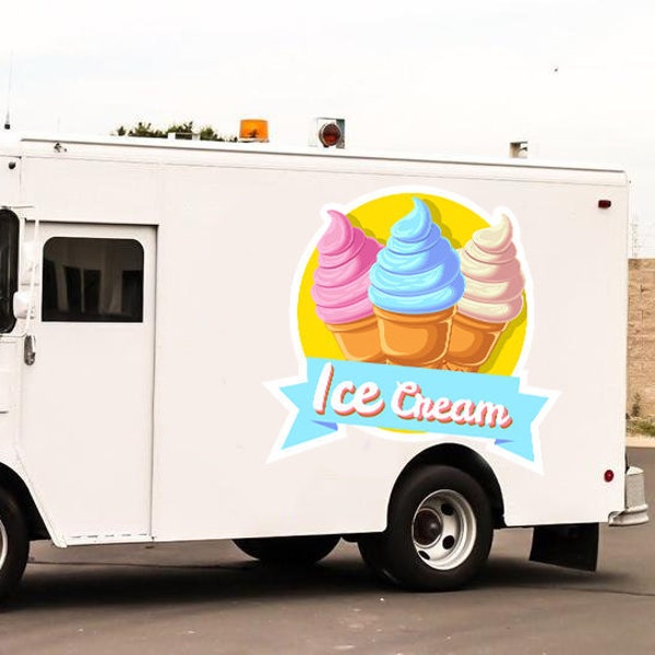 Ice Cream Freezer Sticker - Etsy