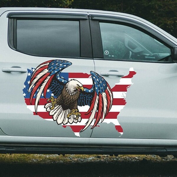 American Flag Door Graphic Wrap Decal - Etsy