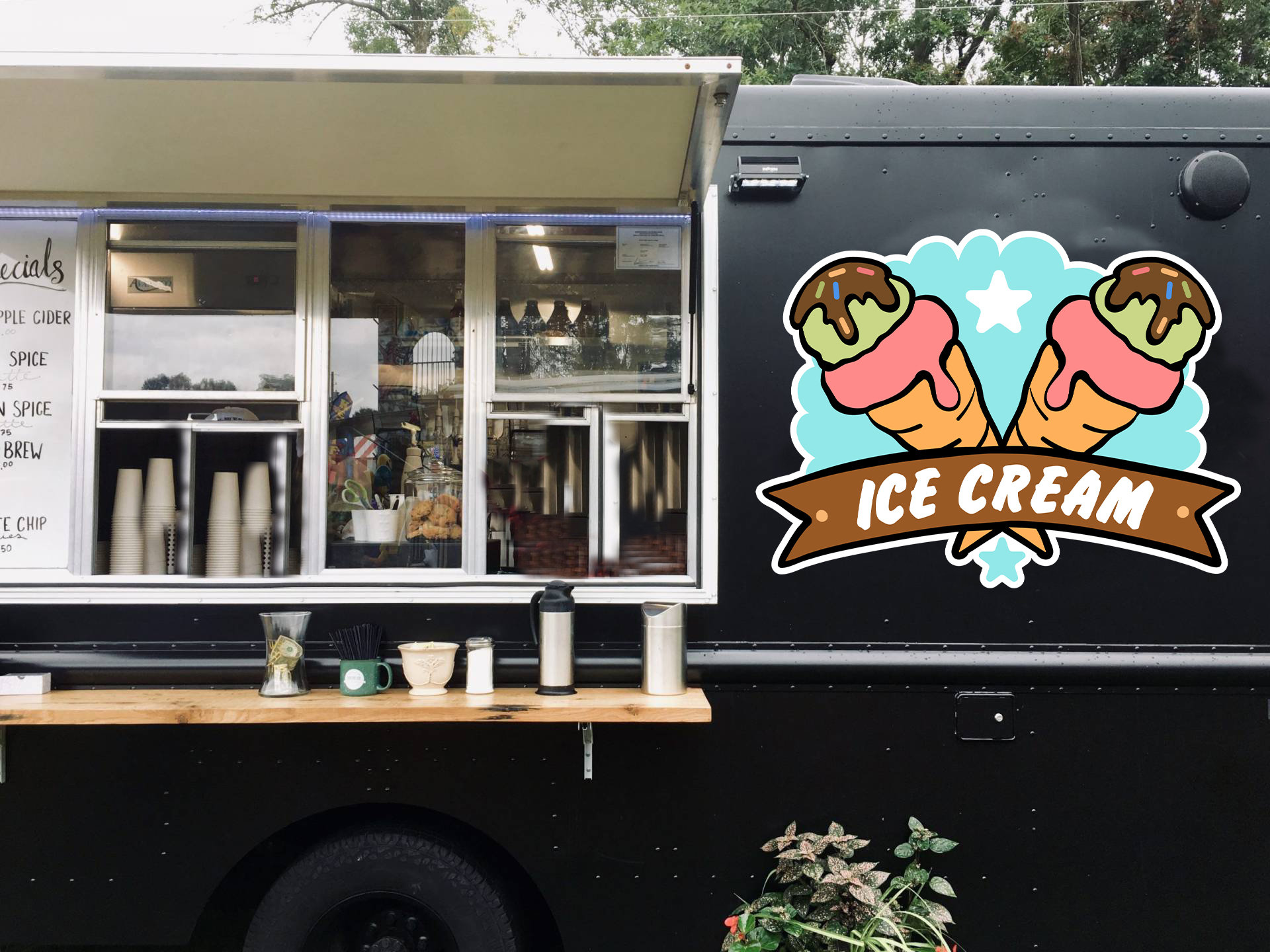 Ice Cream Truck Decal Funny Car Decal Trailer Vinyl Decor | Etsy