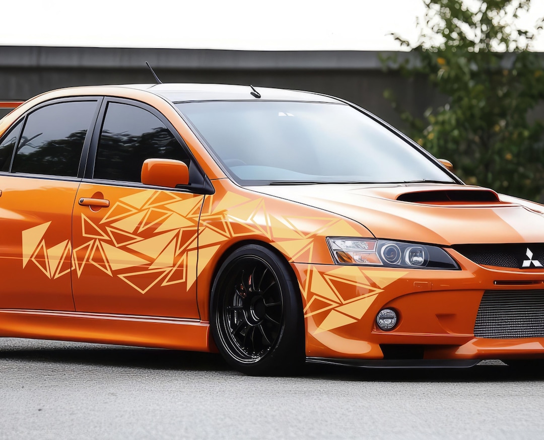 Geometric JDM Triangles Car Removable Decal, Suitable Any Car and Truck ...