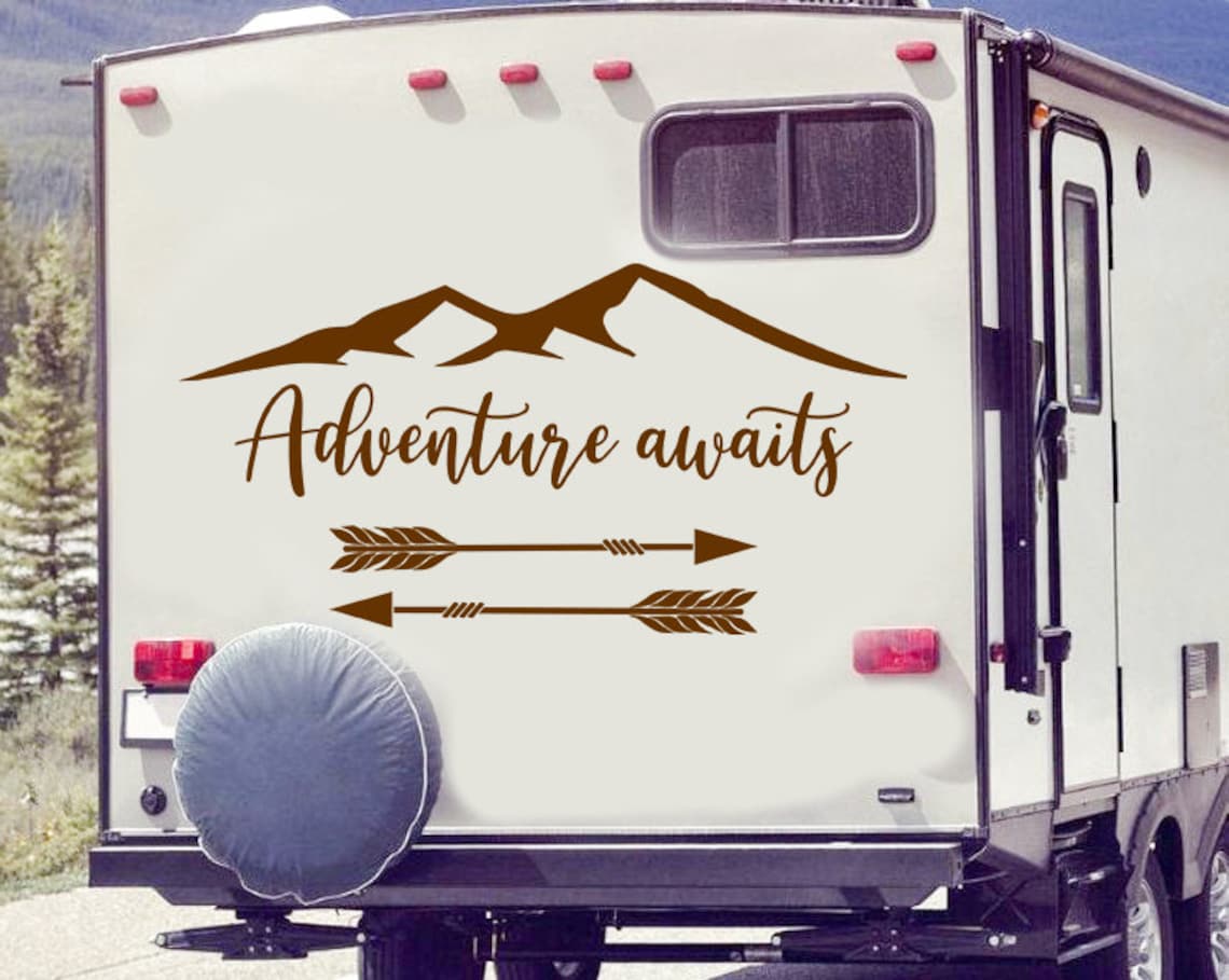 Adventure Awaits RV Decal for Truck Camper Vinyl Sticker - Etsy UK