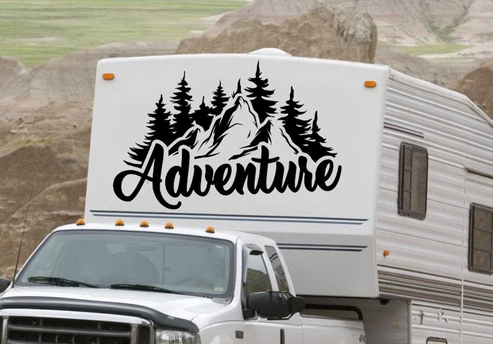 Adventure RV Decal Happy Camper Vinyl Sticker Motorhome | Etsy