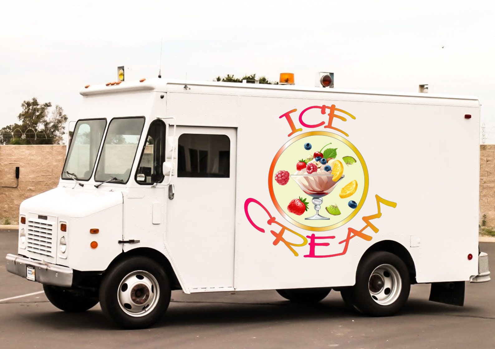 Ice Cream Decal Truck Food Truck Sticker Car Sticker Full | Etsy