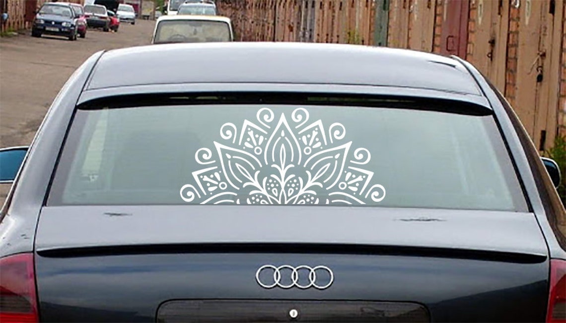 Mandala Car Decal, Sticker Half Mandala, Boho Decal, Window Cars Decals ...