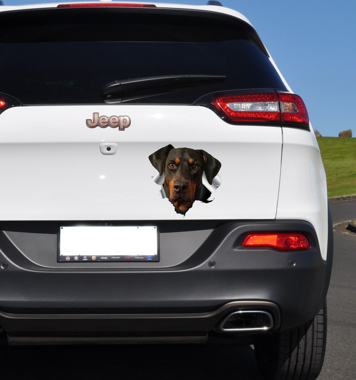 Doberman Pet Car Decal Dog Decal for Bumper 3D Effect Cars - Etsy