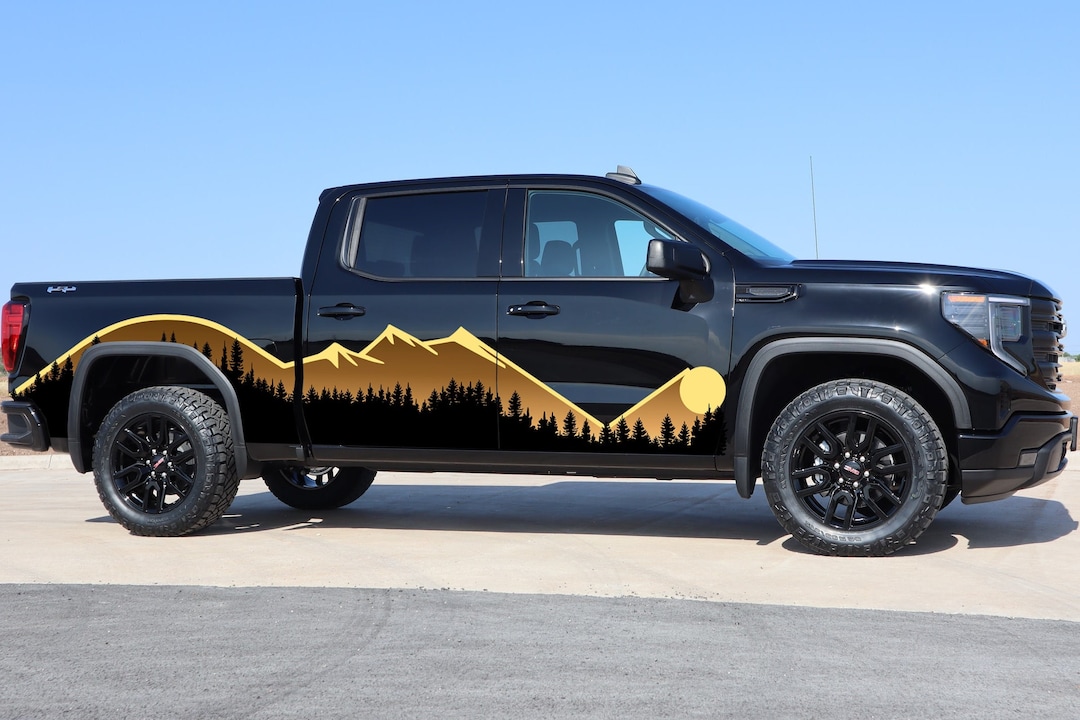 Forest and Mountain 4x4 Decal. American Nature Side Body Large Decal ...