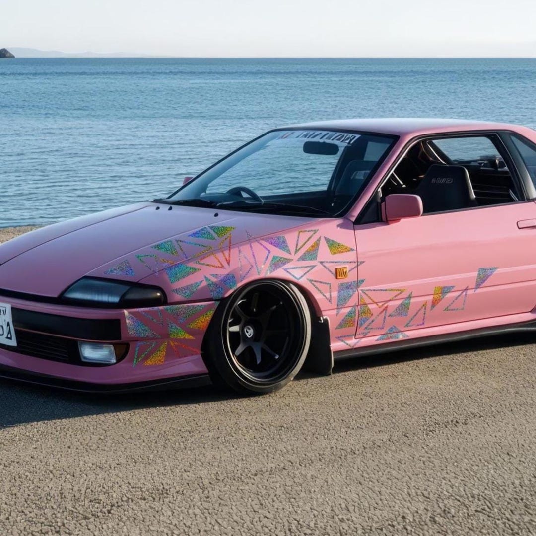 Removable Triangles JDM Car Stickers Set, Suitable Any Car and Truck ...