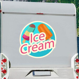 Ice Cream Decal for Food Truck - Trailer Art Decor - Ice Cream Truck ...