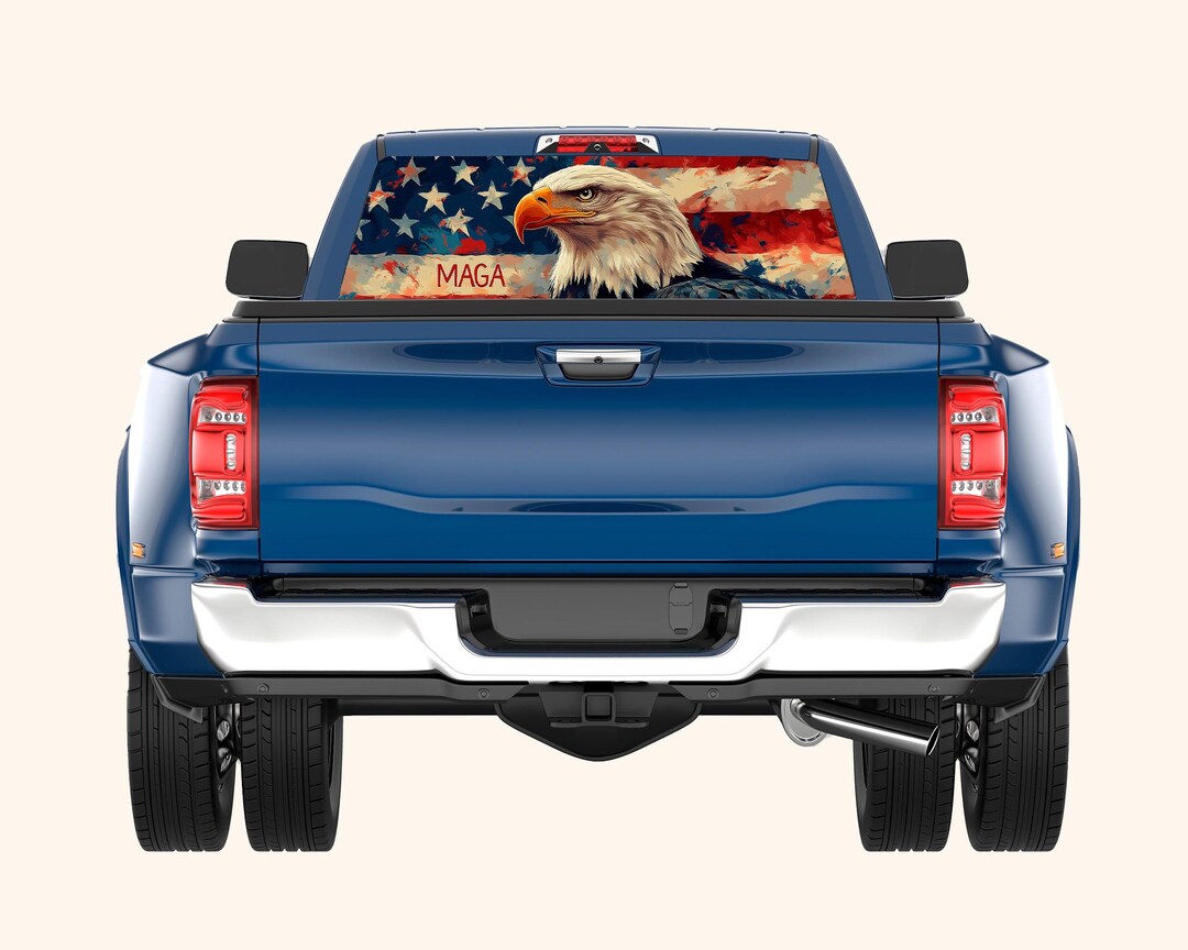 United States Rear Window Car Decal, MAGA Jeep US Eagle Sticker for 4x4 ...