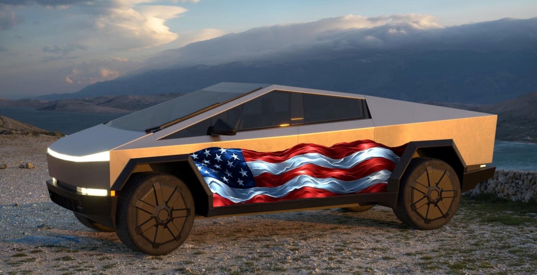 Large Patriotic Car Livery, American Flag Jeep Side Body Truck Decal ...