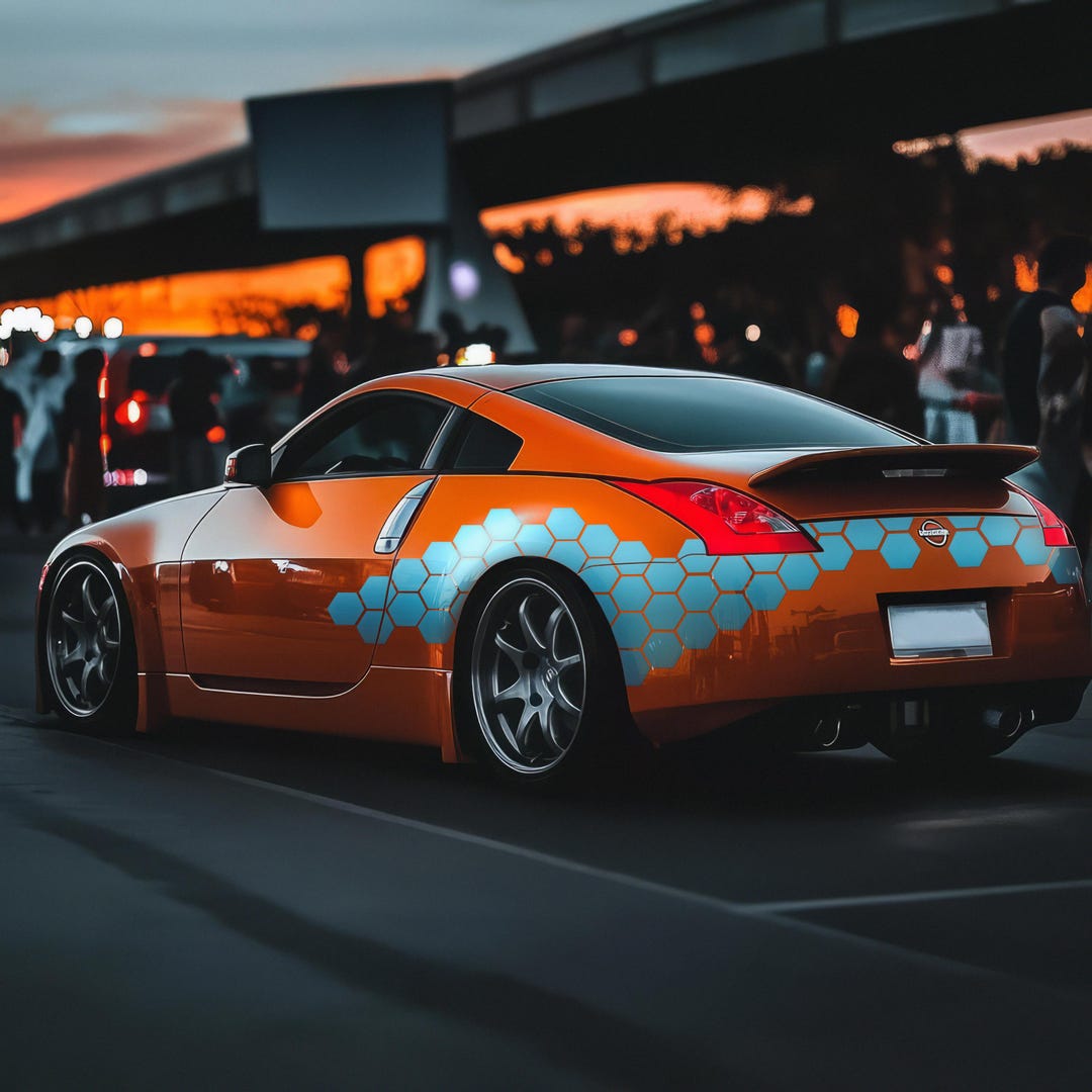 JDM Removable Hexagon Car Vinyl Liveries, Suitable Any Truck Bumper ...