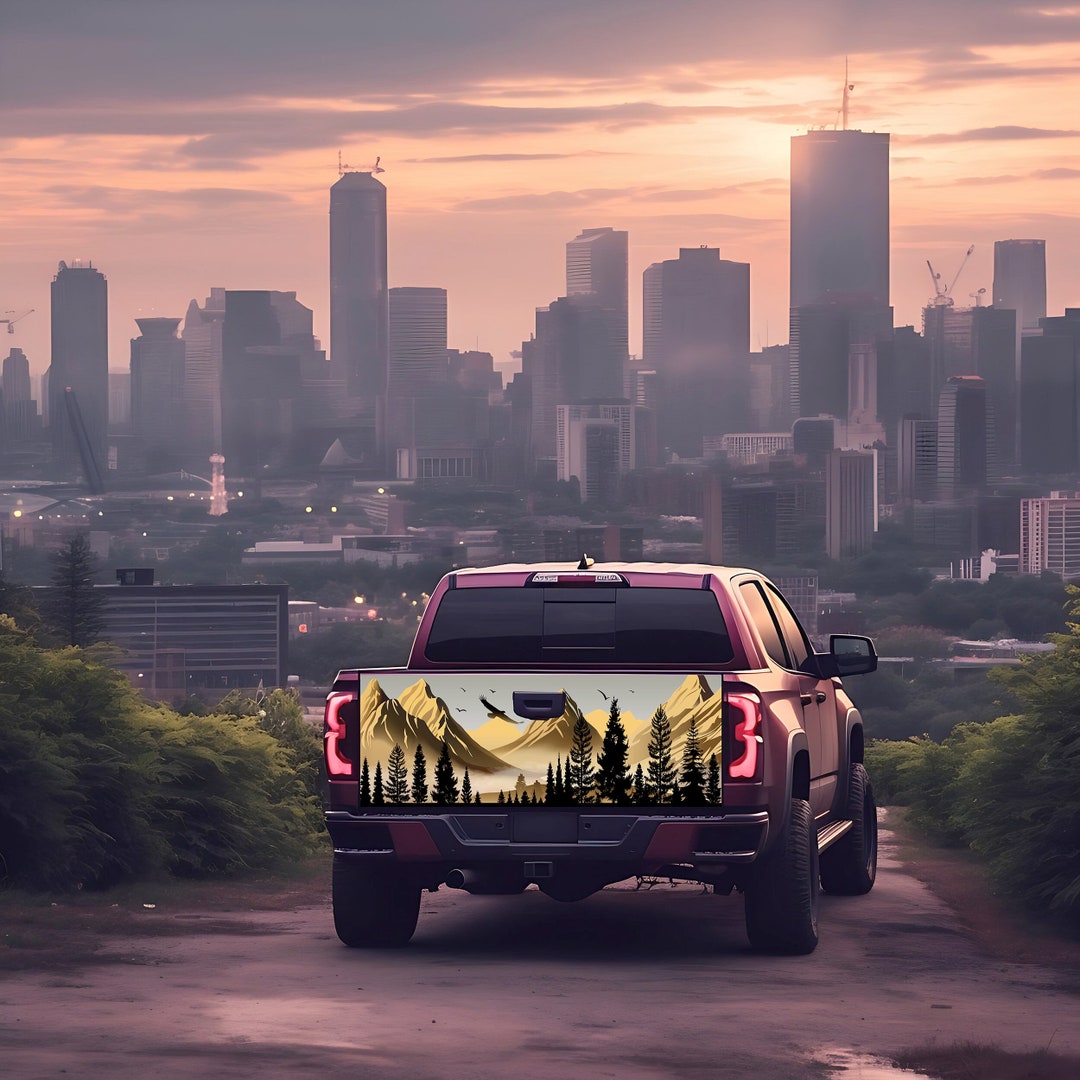 American Nature Pickup Truck Tailgate Decal. Backtail Sticker. Nature ...
