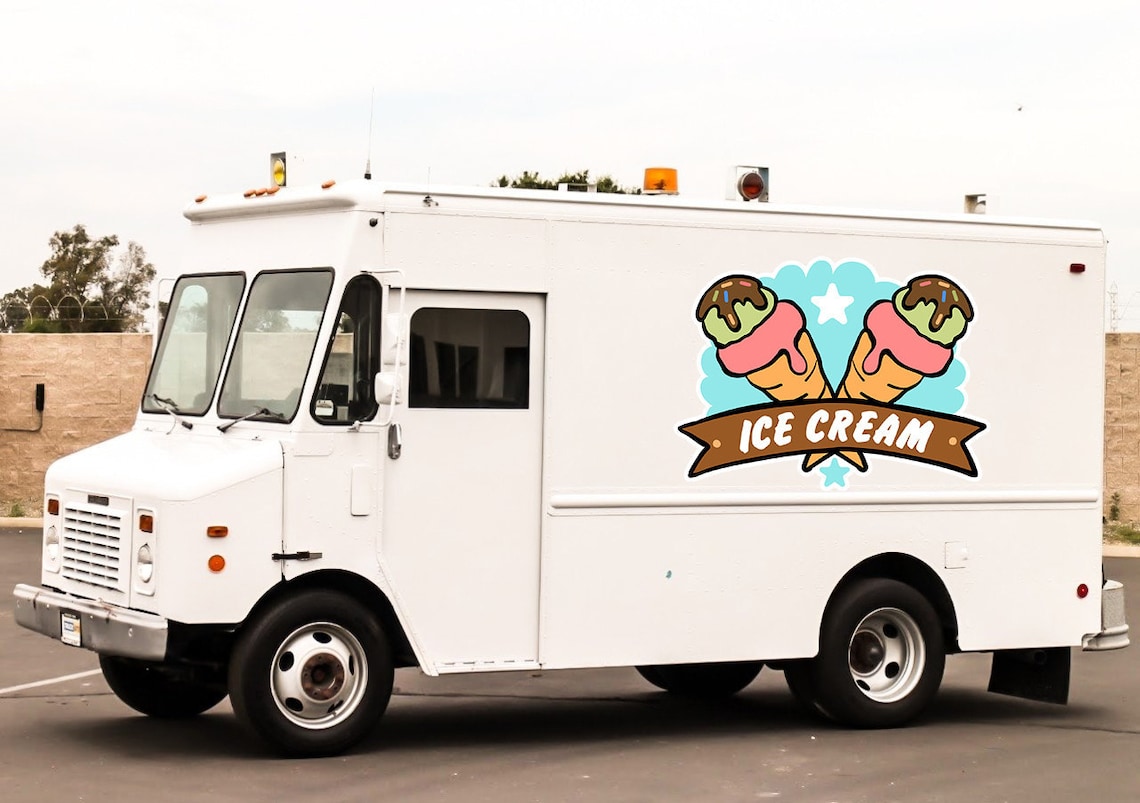 Ice Cream Truck Decal Funny Car Decal Trailer Vinyl Decor | Etsy
