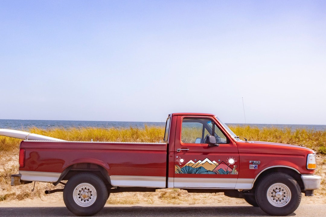 Nature Themed Car Decal. Mountains and Nature Pickup Decal. 4x4 Sticker ...