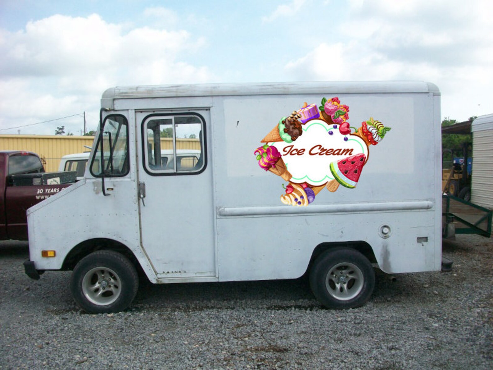 Ice Cream Van Printable Sticker Decal for Truck and Car - Etsy UK