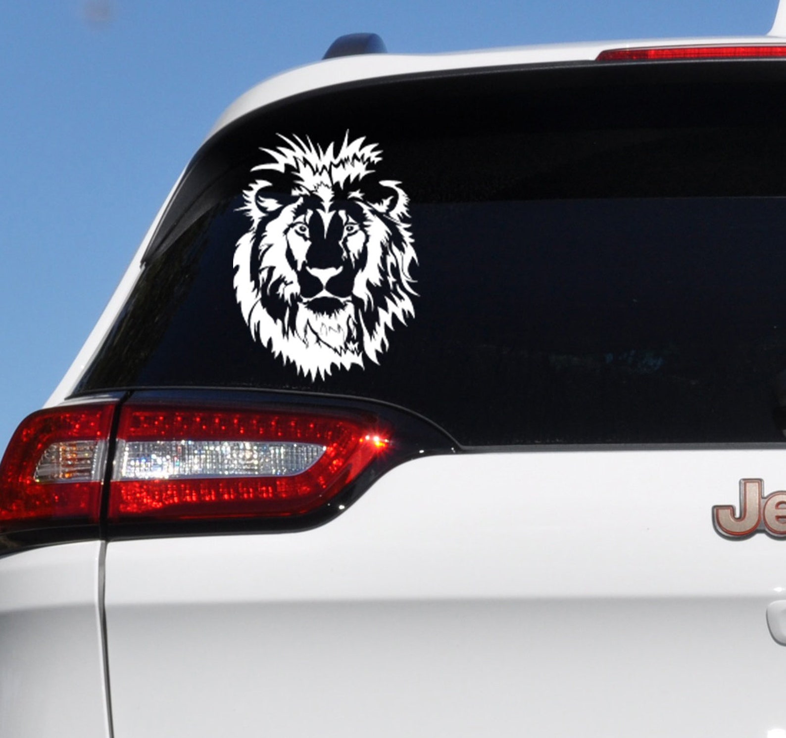 Lion Car Decal Lion Sticker for Bumper Car Window Decor | Etsy