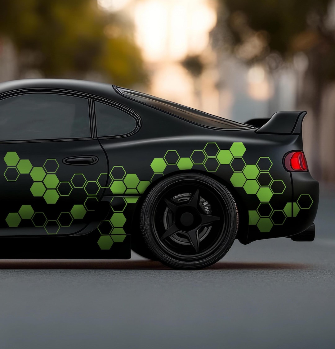 Removable JDM Car Decal in Honeycomb Style, Any Truck Bumper Livery ...